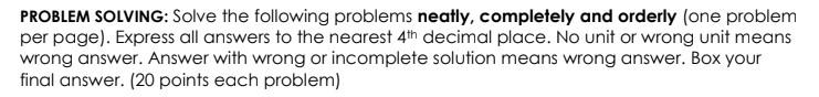 Solved PROBLEM SOLVING: Solve the following problems neatly, | Chegg.com