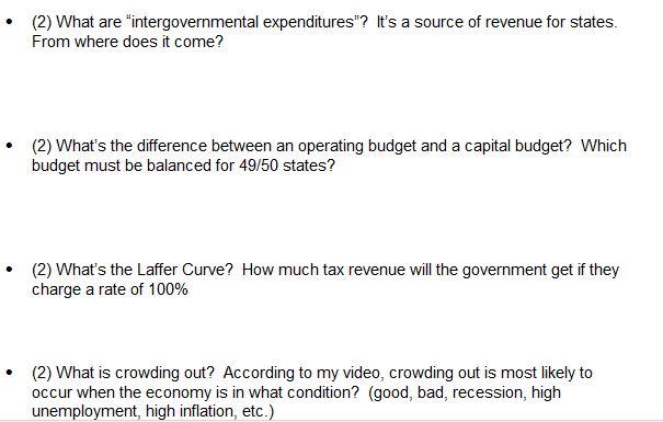 Solved (2) What are "intergovernmental expenditures"? It's a | Chegg.com