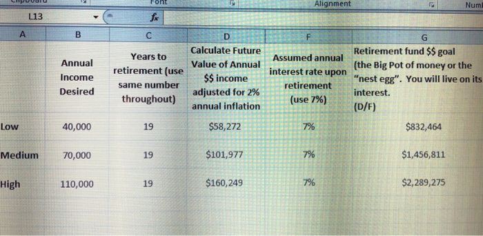 Solved These pictures are for the retirement lab. Could you | Chegg.com