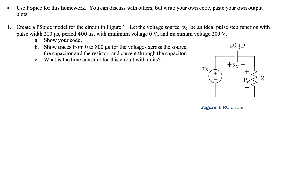Solved - Use PSpice for this homework. You can discuss with | Chegg.com