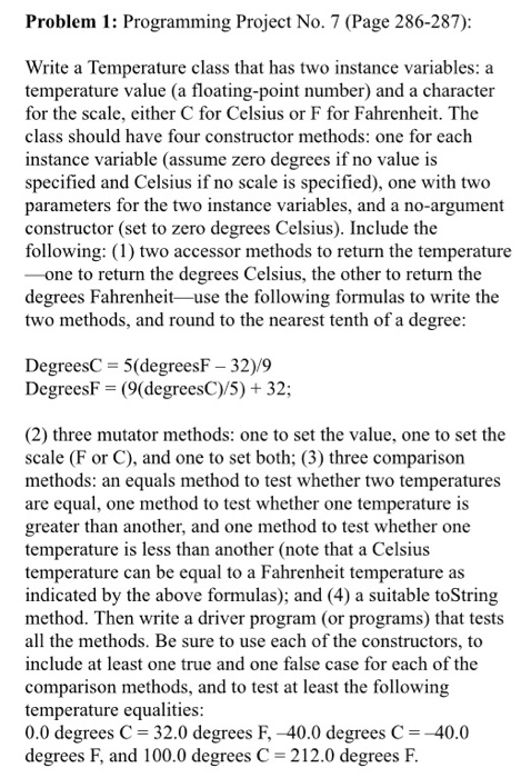 Solved Problem 1: Programming Project No. 7 (Page 286-287): | Chegg.com