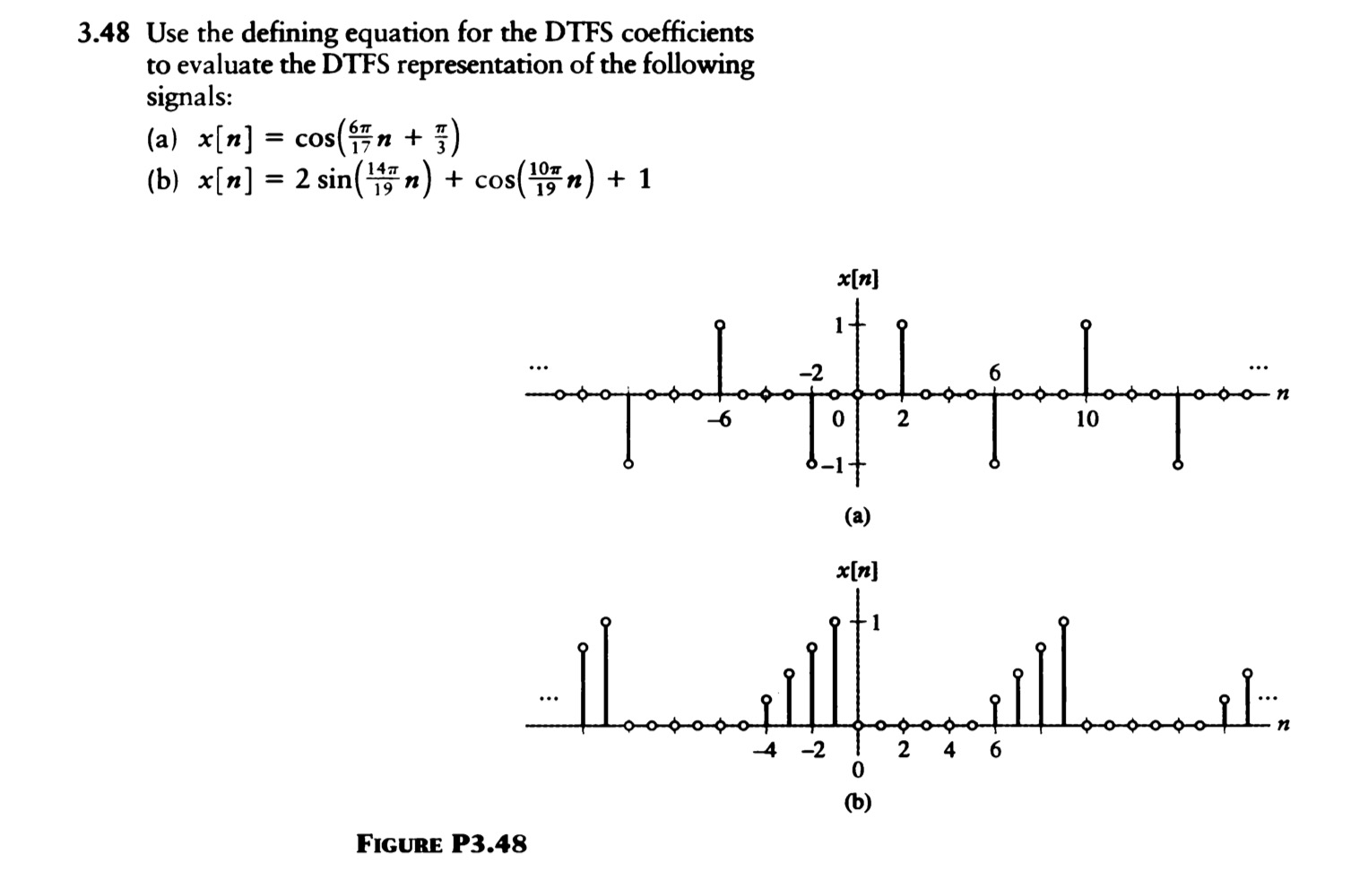 Solved 3.48 Use the defining equation for the DTFS | Chegg.com