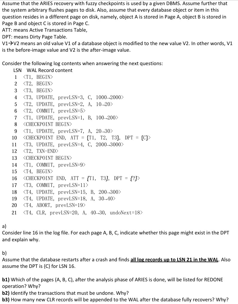 Solved {Topic: Advanced Database --> ﻿Concurrency Control} | Chegg.com