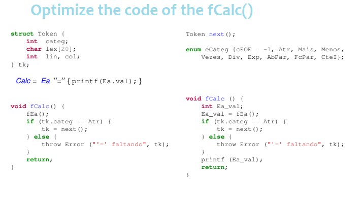 Solved Optimize and explain the codes of the fCalc(), fEa(), | Chegg.com