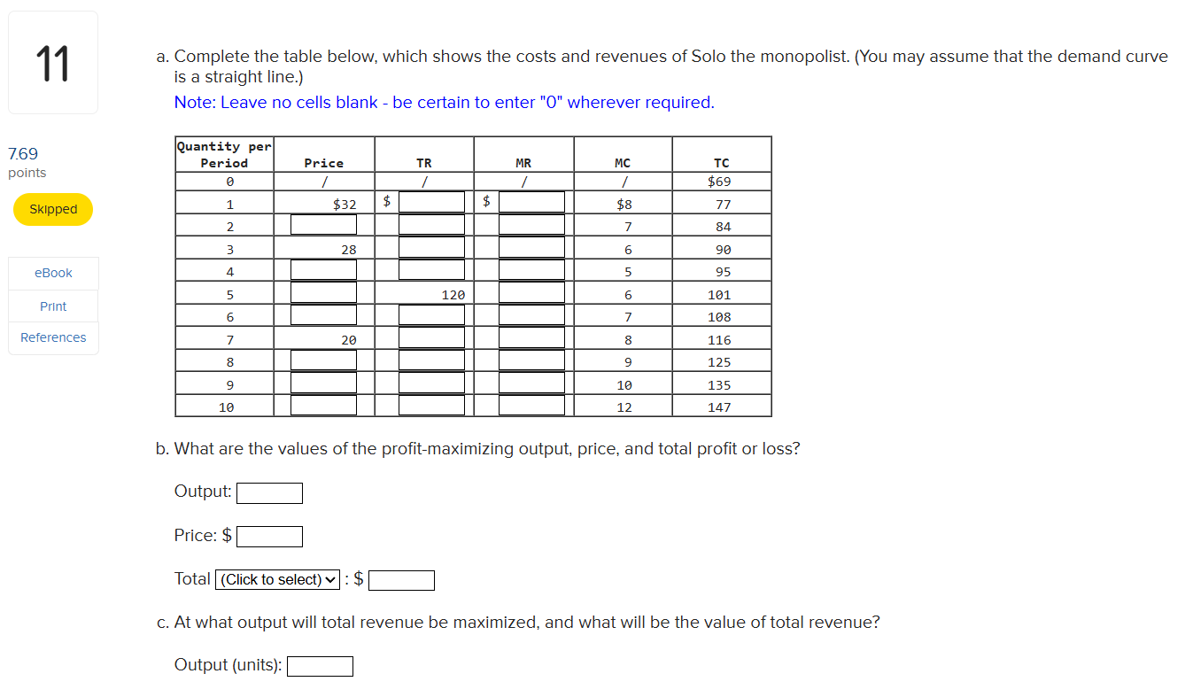 Solved ch 10 ﻿#11: please answer A-D fully and clearly fill | Chegg.com