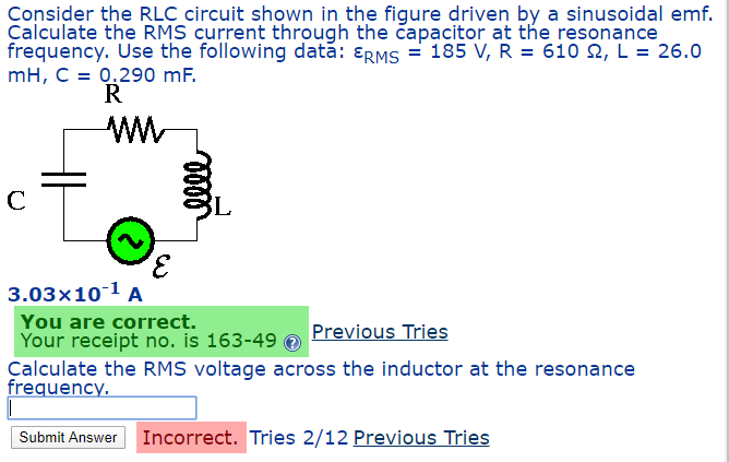 Solved Consider the RLC circuit shown in the figure driven | Chegg.com
