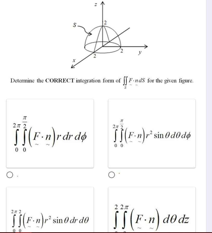 Solved What is the normal vector, n for S is a surface of x² | Chegg.com