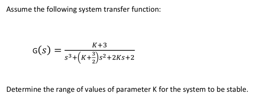 Solved Determine The Range Of Values Of Parameter K For The