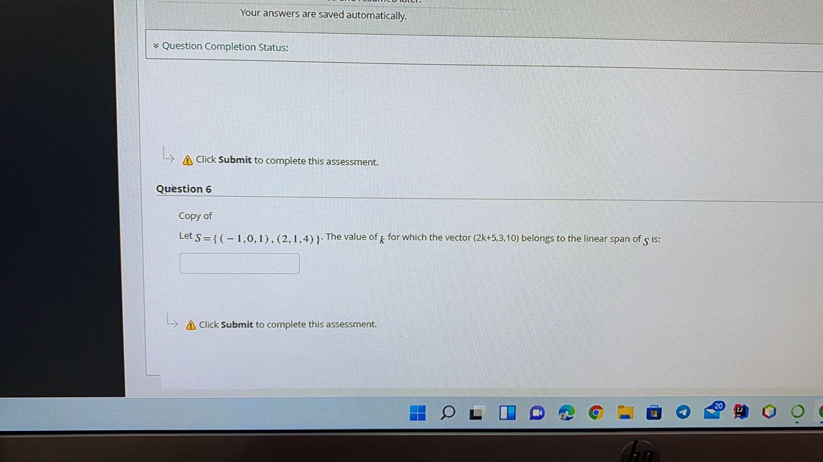 Solved Your answers are saved automatically, Question | Chegg.com