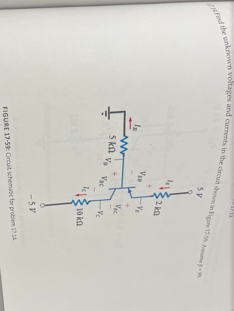 Solved 17.14 Find the unknown voltages and currents in the | Chegg.com