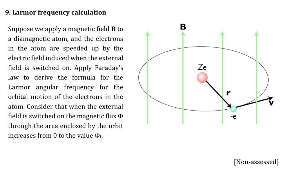 Solved 9. Larmor frequency calculation Suppose we apply a | Chegg.com