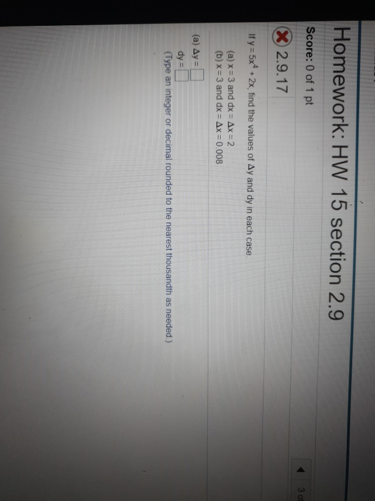 Solved Homework Hw 15 Section 2 9 Score 0 Of 1 Pt X 2 9 17