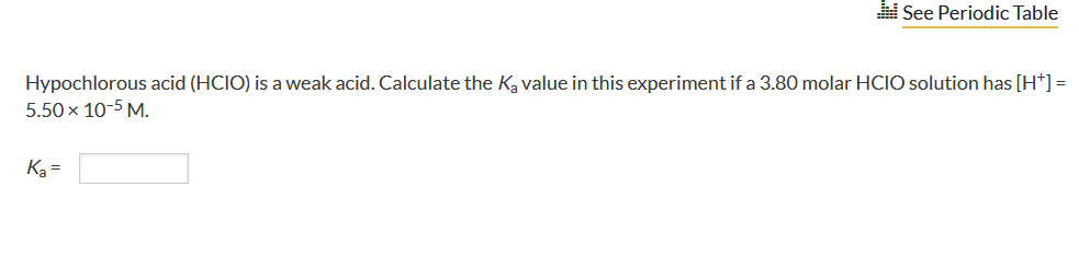 Solved See Periodic Table : Hypochlorous acid (HCIO) is a | Chegg.com