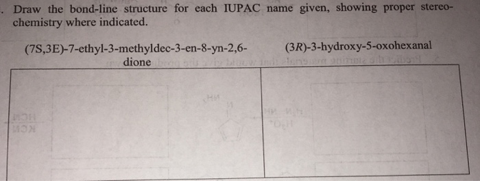 Solved Draw the bond-line structure for each IUPAC name | Chegg.com