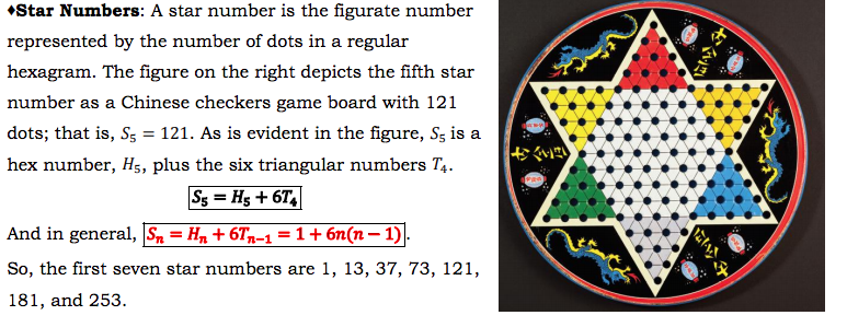 Solved •Star Numbers: A star number is the figurate number | Chegg.com