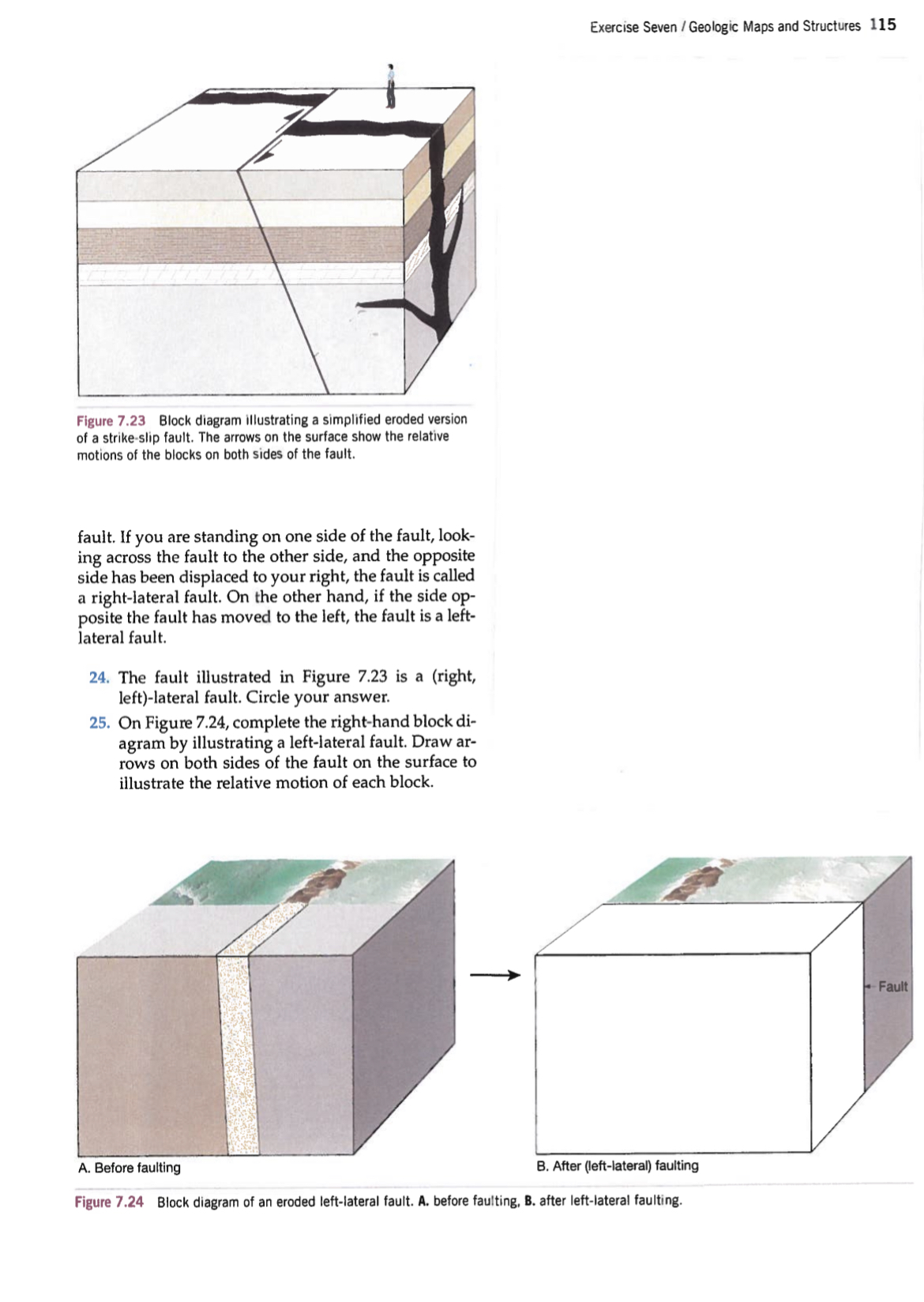 Solved Exercise Seven / Geologic Maps and Structures 113 | Chegg.com