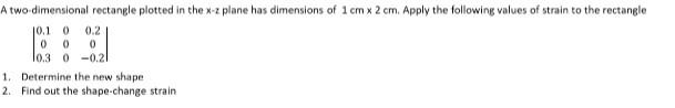 Solved 0.2 A two-dimensional rectangle plotted in the x-z | Chegg.com