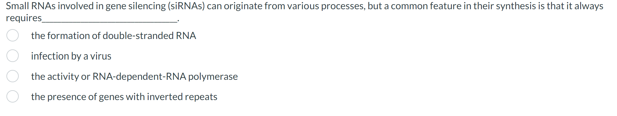 Solved Small RNAs involved in gene silencing (siRNAs) can | Chegg.com
