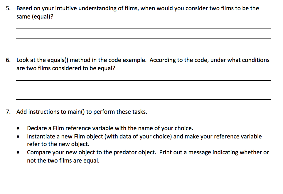 Solved PART 1. GETTING STARTED Create a new class. Name it | Chegg.com