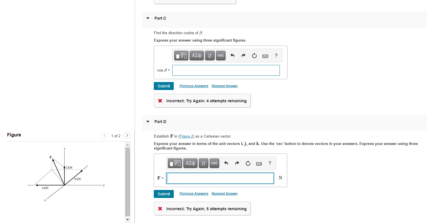 Solved Part A Establish Fin (Figure 1) as a Cartesian | Chegg.com