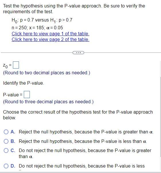 Solved Test the hypothesis using the P-value approach. Be | Chegg.com