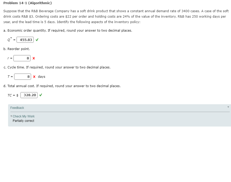 Solved Problem 14-1 (Algorithmic) Suppose that the R&B | Chegg.com