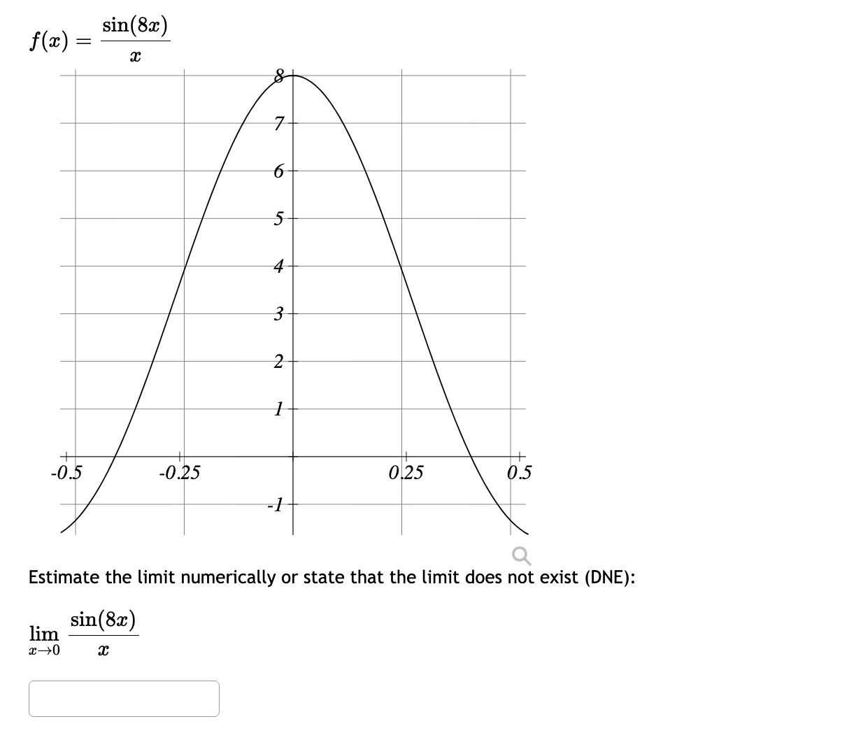 Solved Use the table to find limx→14f(x)f(x)=rsin(8x) | Chegg.com