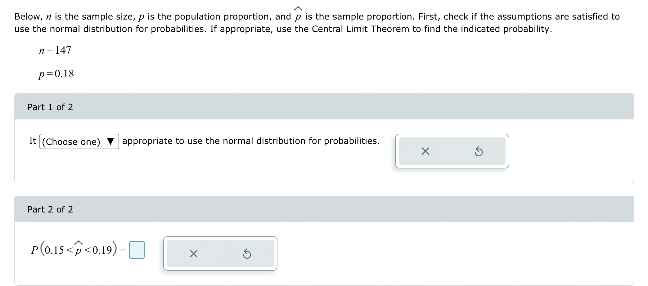 Solved Below, n is the sample size, p is the population | Chegg.com