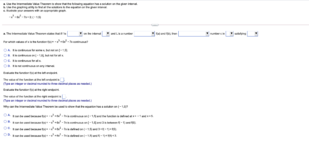 Solved a. Use the Intermediate Value Theorem to show that | Chegg.com