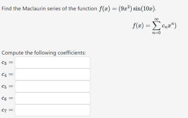 Solved Find the Maclaurin series of the function | Chegg.com