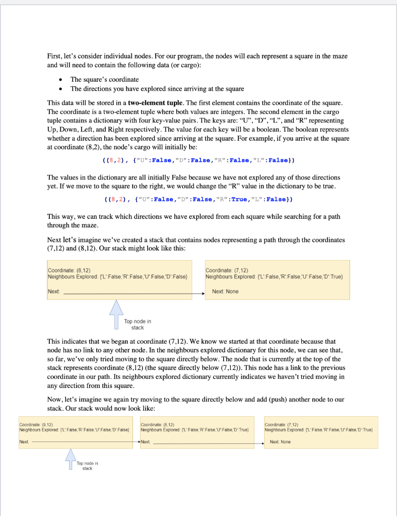 Solve the mazes iteratively(using a loop) with the | Chegg.com