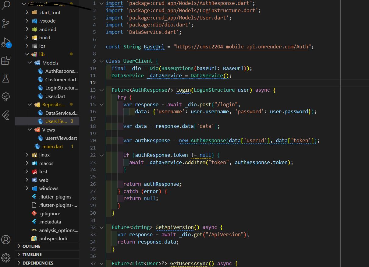 Solved Flutter Dart Please use VS code and PostmanNote: | Chegg.com