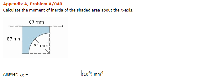 Solved Appendix A, Problem A/040 Calculate the moment of | Chegg.com