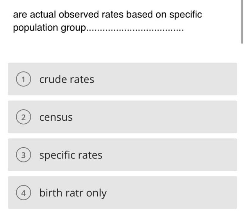 Solved are actual observed rates based on specific | Chegg.com