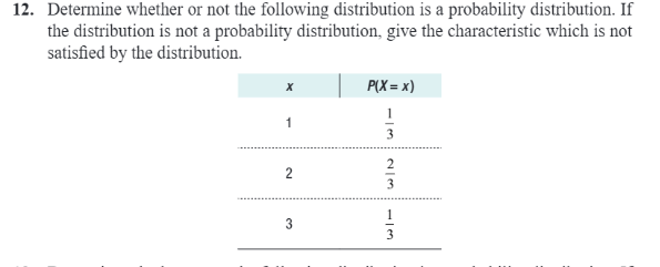 Solved 12. Determine whether or not the following | Chegg.com