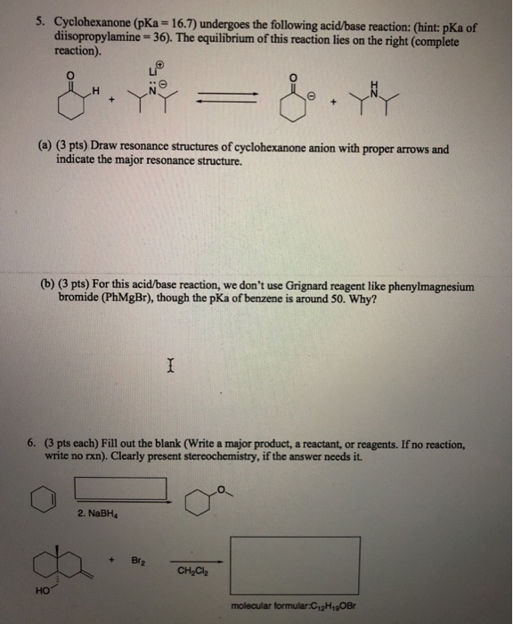 Cyclohexanone Resonance Structures