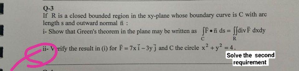 Solved Q-3 If R is a closed bounded region in the xy-plane | Chegg.com