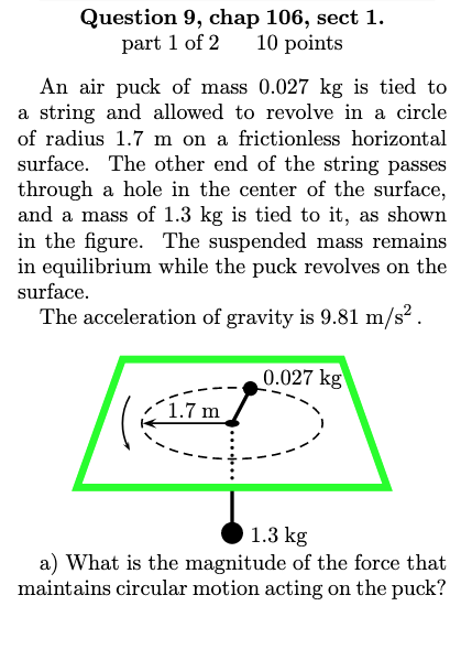 Solved Question 9, chap 106, sect 1 . part 1 of 210 points | Chegg.com