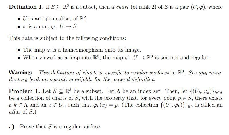 Solved Definition 1. If SCR3 is a subset, then a chart (of | Chegg.com
