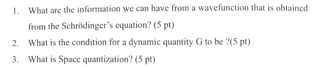 Solved 1. What are the information we can have from a | Chegg.com