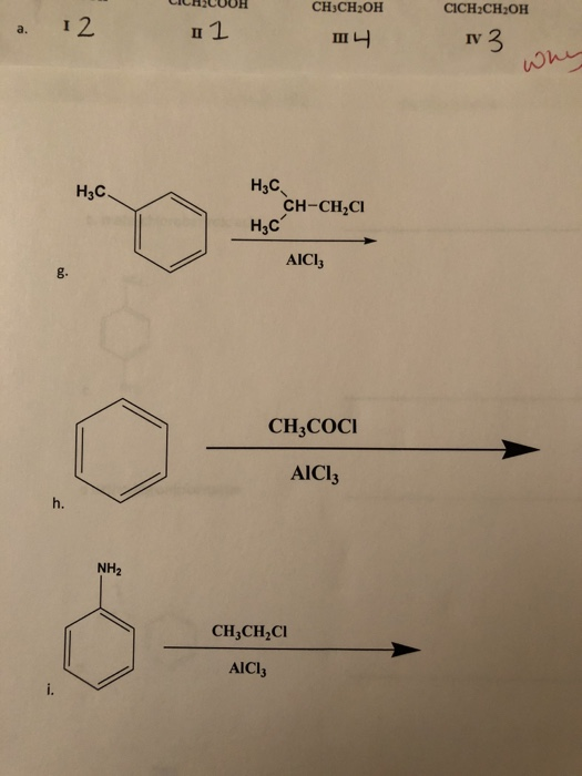 Solved CH CH2OH CICH CH2OH Ⅲ니 iwhe H3C H3C CH-CH2C 3C AlCI | Chegg.com