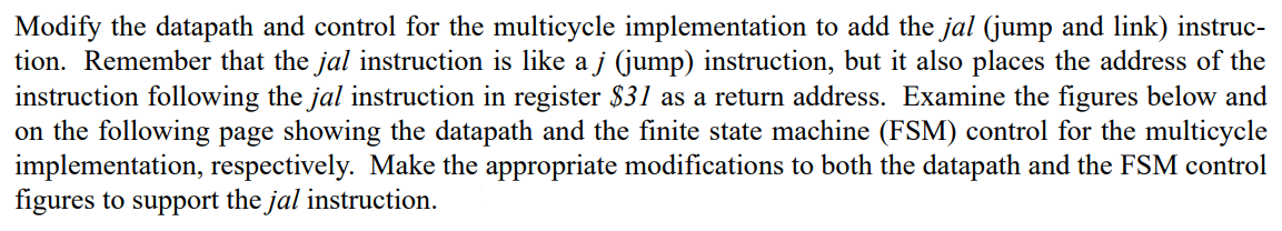 Solved Modify the datapath and control for the multicycle | Chegg.com