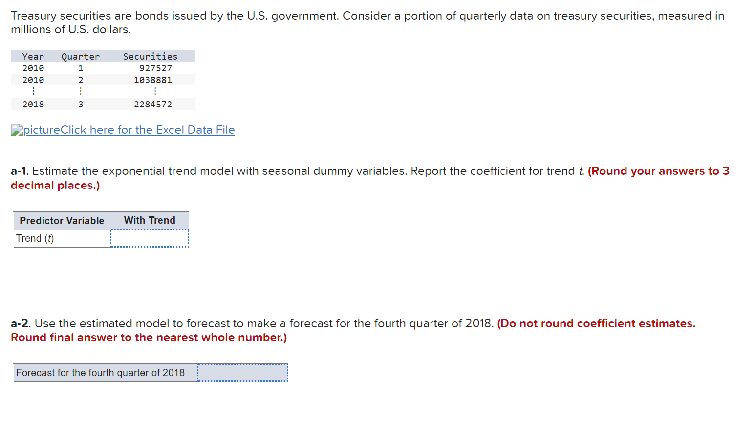 Solved Treasury securities are bonds issued by the U.S. | Chegg.com