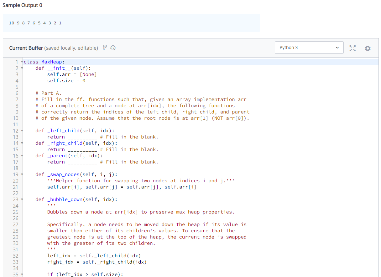 Solved You are given partially completed definitions for the | Chegg.com