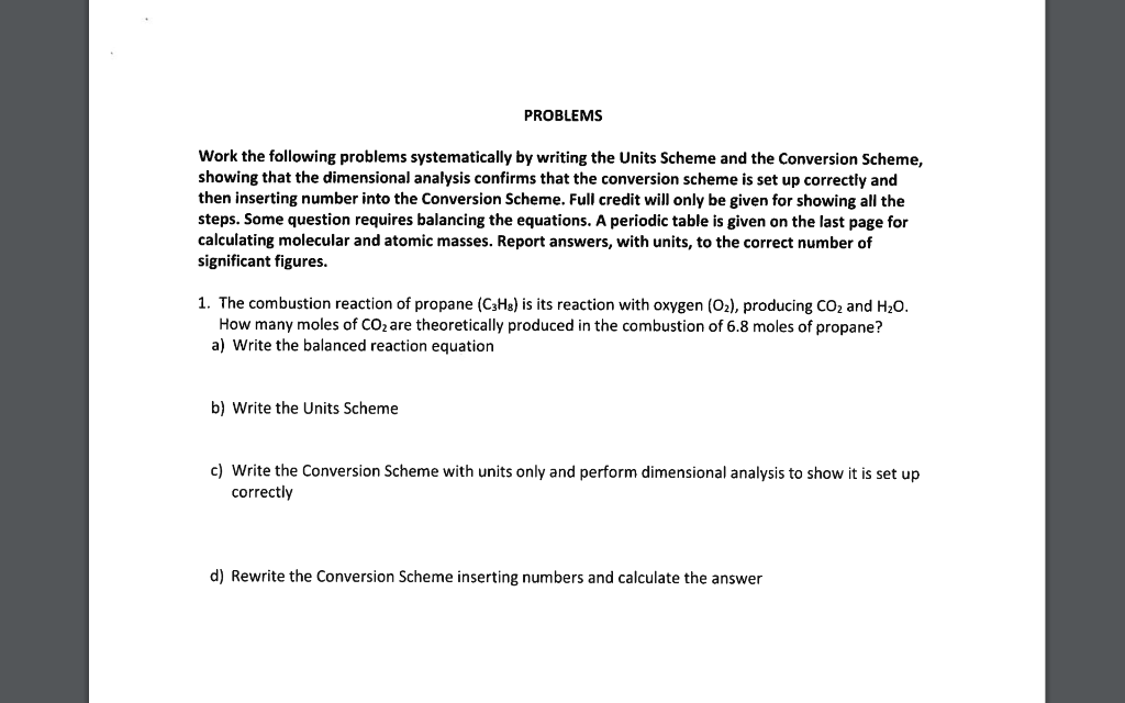 Solved PROBLEMS Work the following problems systematically | Chegg.com