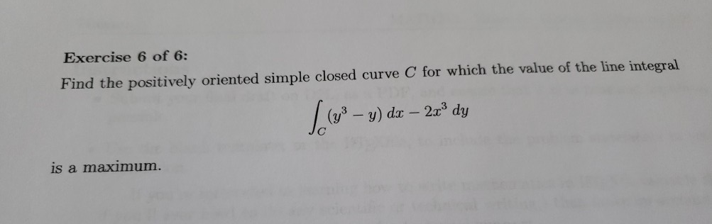 Solved Exercise 6 of 6: Find the positively oriented simple | Chegg.com