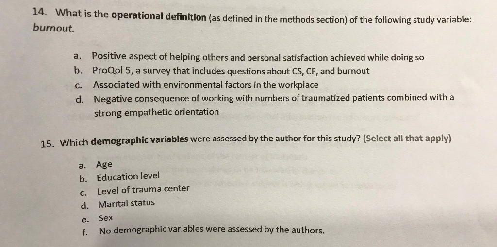 Solved For the article "Factors That Influence the | Chegg.com