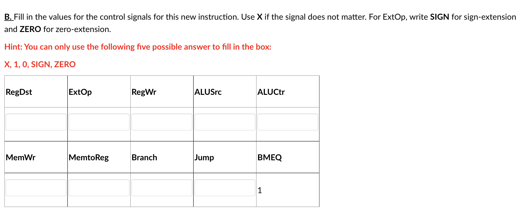Solved Suppose we have a new instruction, bmeq. We branch if | Chegg.com