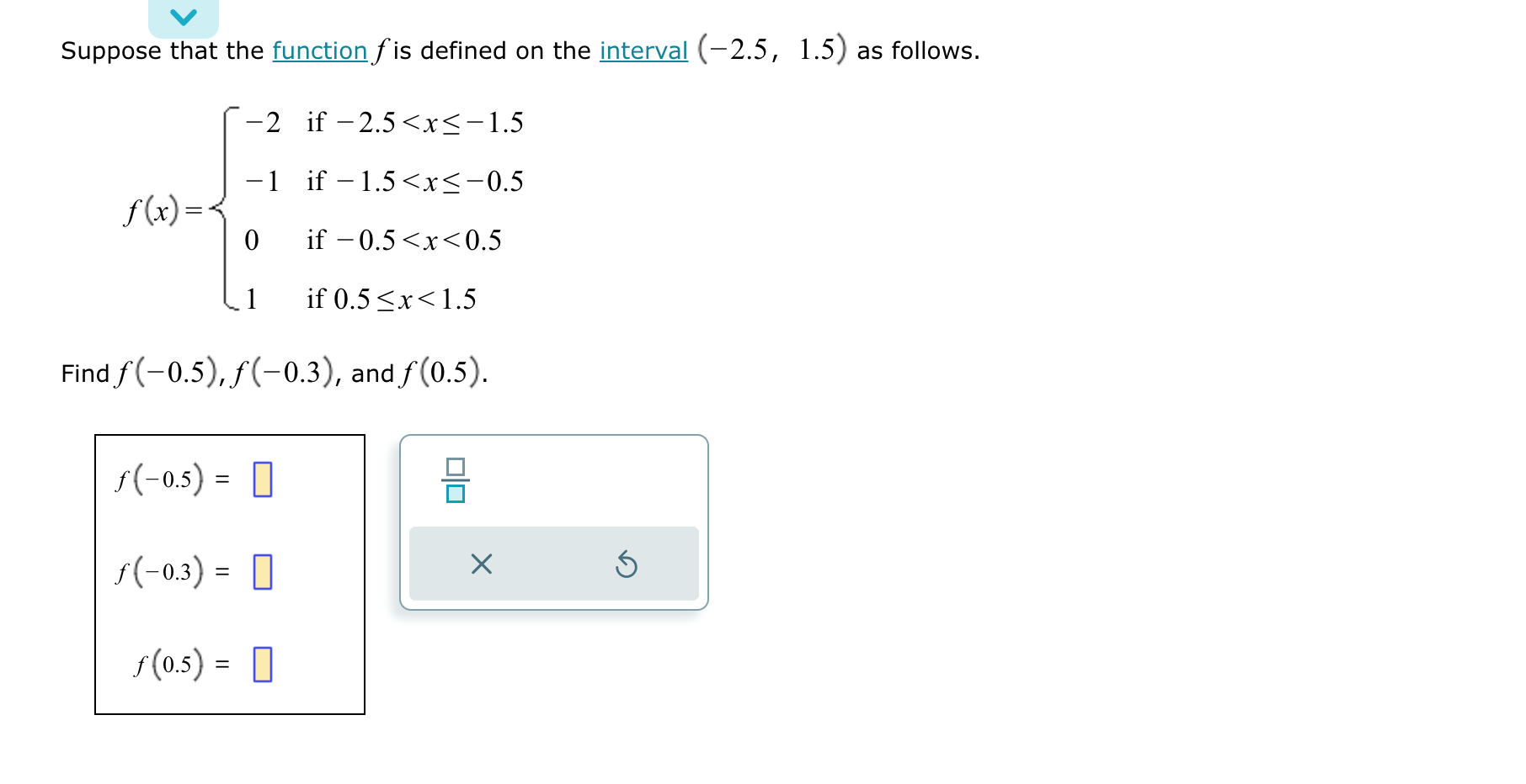 Solved Suppose that the function f is defined on the | Chegg.com