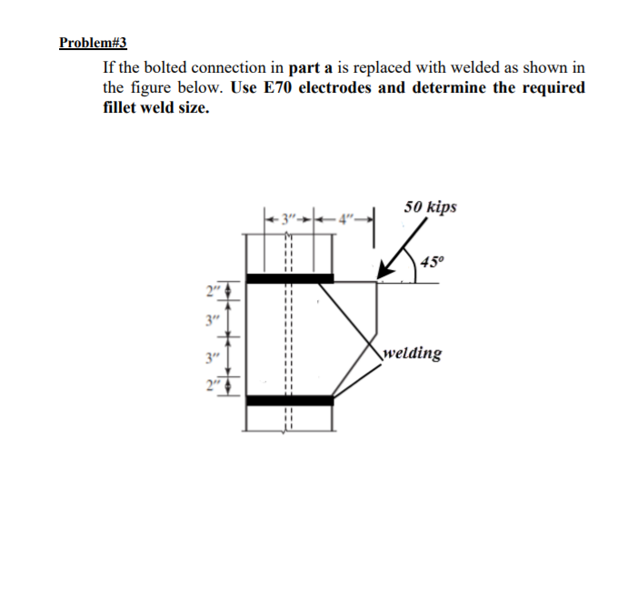 Problem#2 A plate with thickness of 1/2 in. t is used | Chegg.com